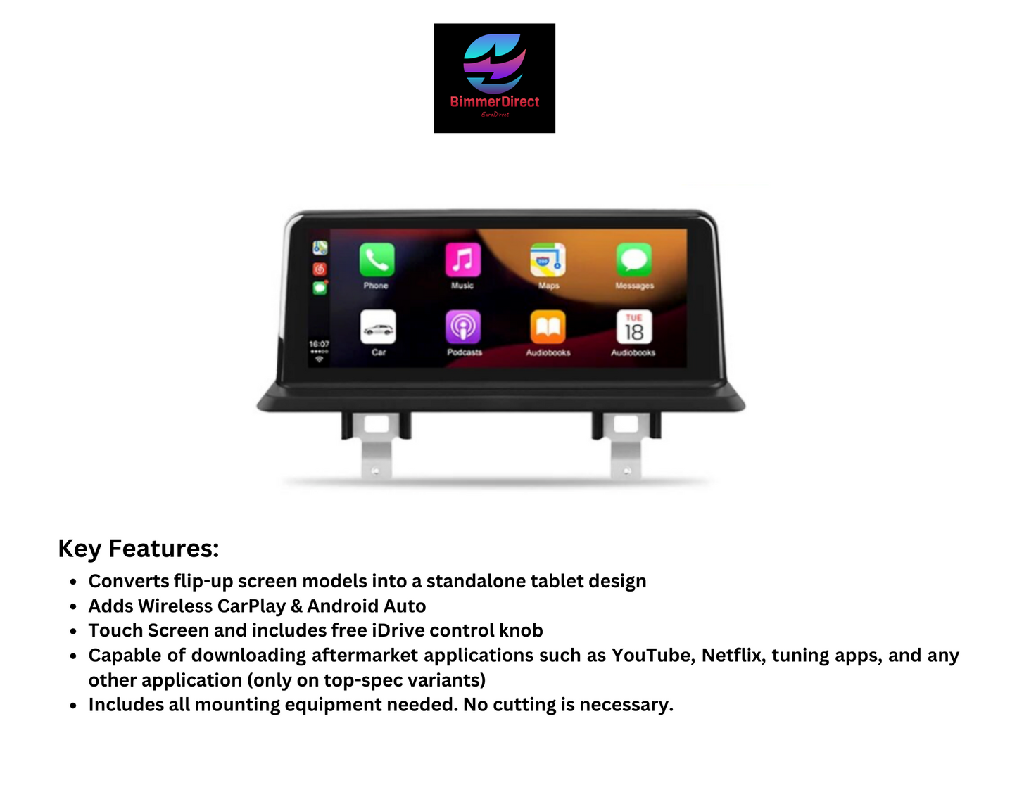 BMW E82 / E88 1-SERIES CarPlay & Android Auto Kit – BimmerDirect