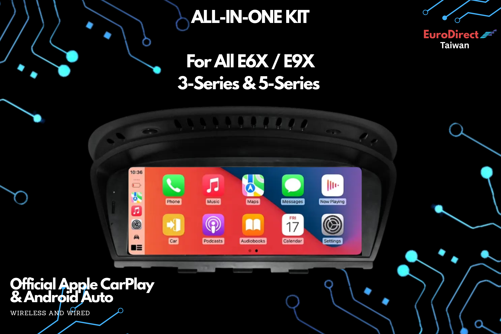 3 / 5 / 6-Series iDrive Upgrade (CarPlay & Android Auto) E60 / E63 / E90 / E91 / E92 / E93